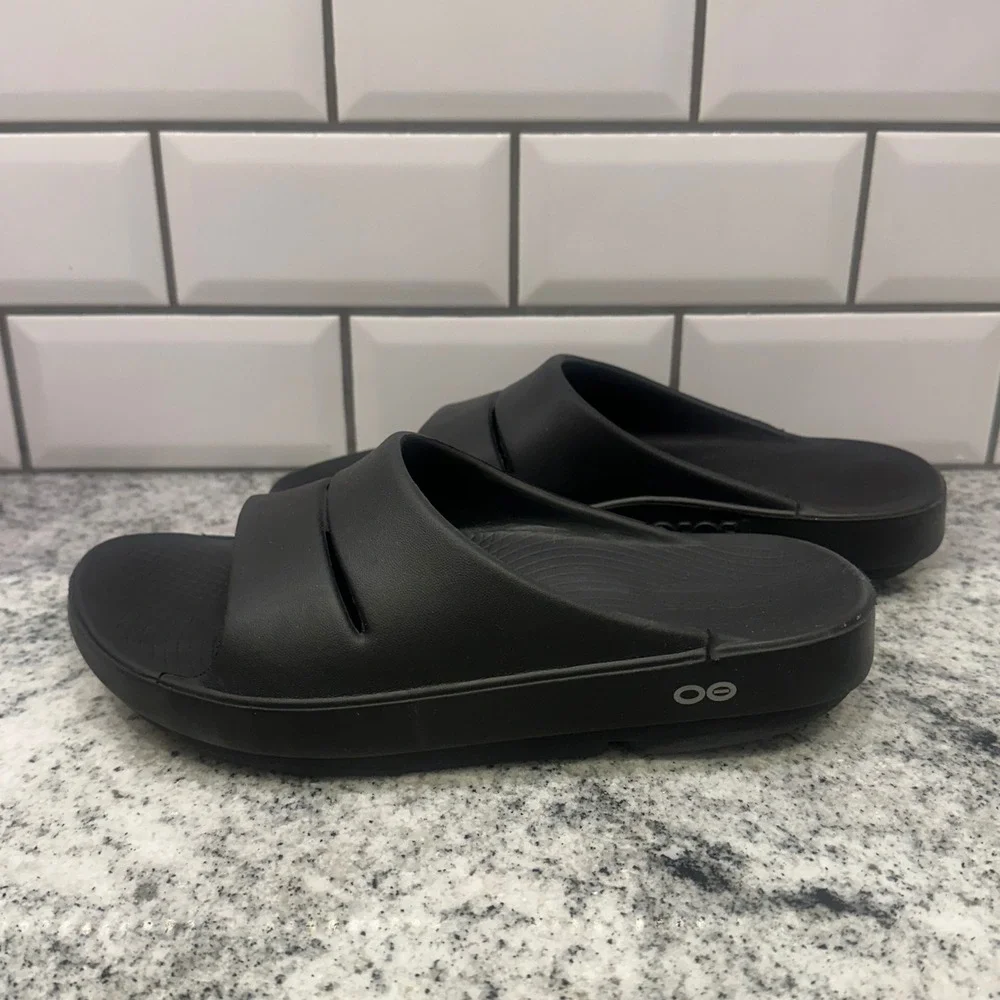 OOFOS | Shoes | Oofos Women 8 Ooahh Slide Sandal Black Recovery Oofoam ...